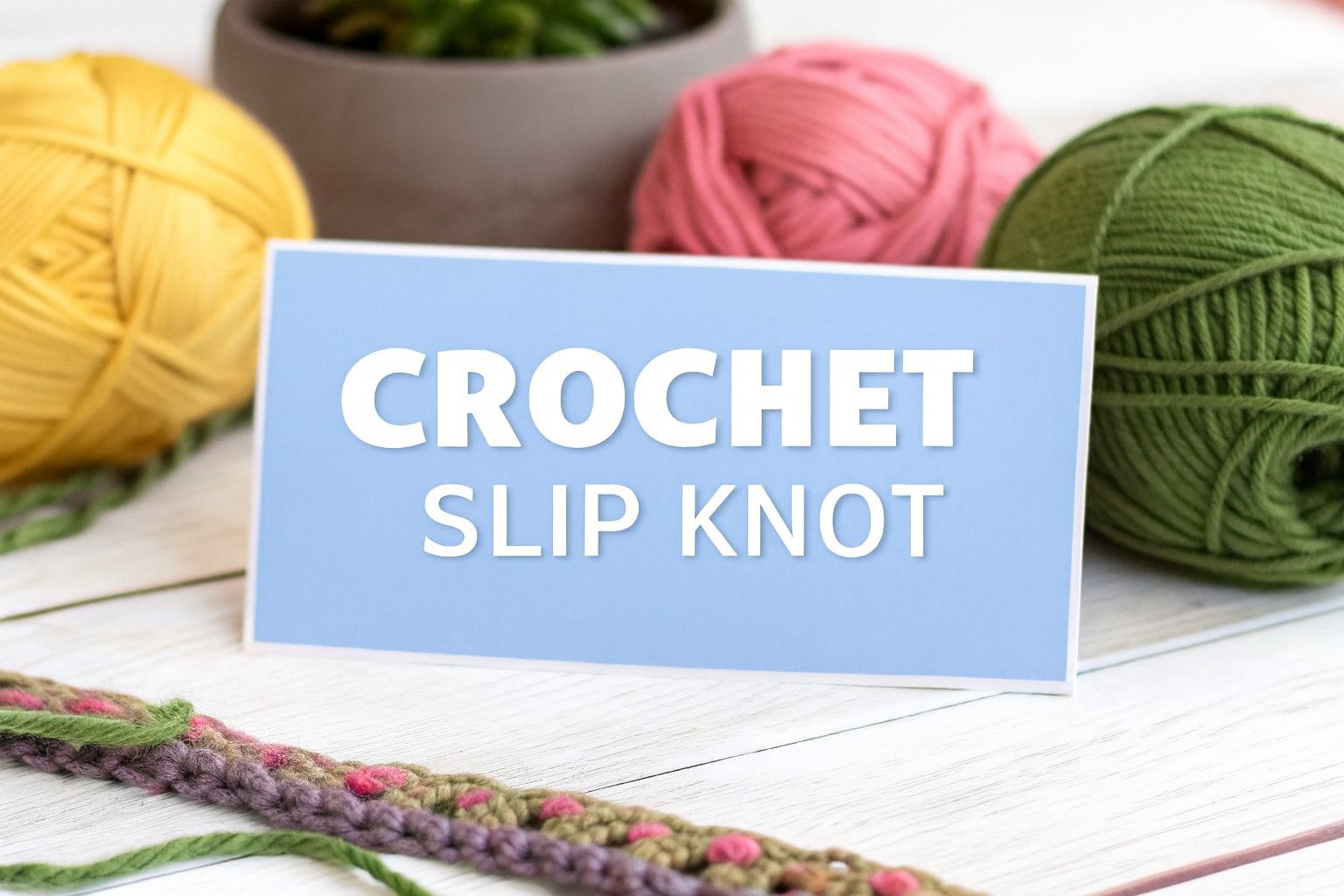 How to Create a Slip Knot for Crochet: A Beginner's Guide – Crochetree